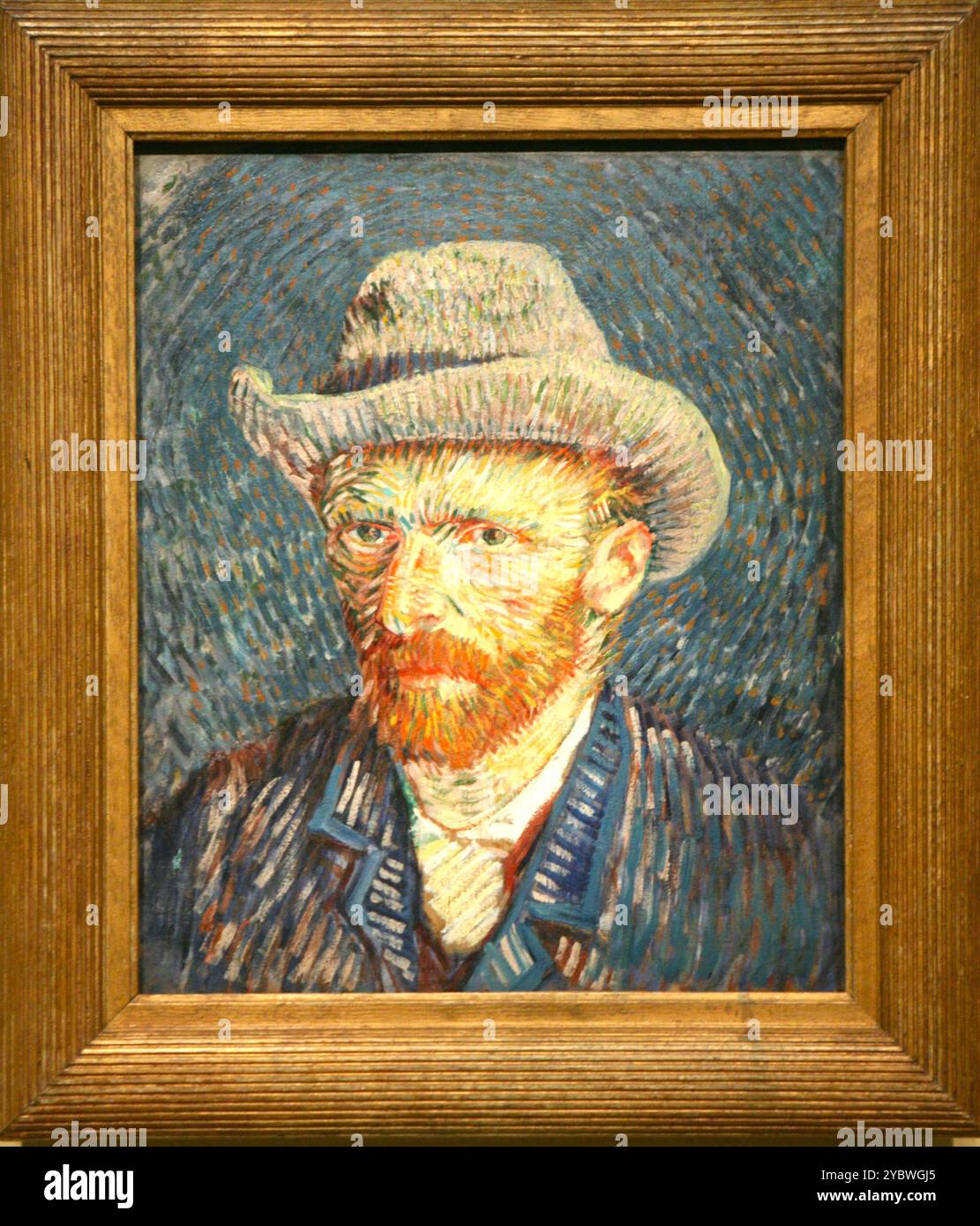 Self portrait with grey felt hat Vincent van Gogh 1887 Stock Photo - Alamy
