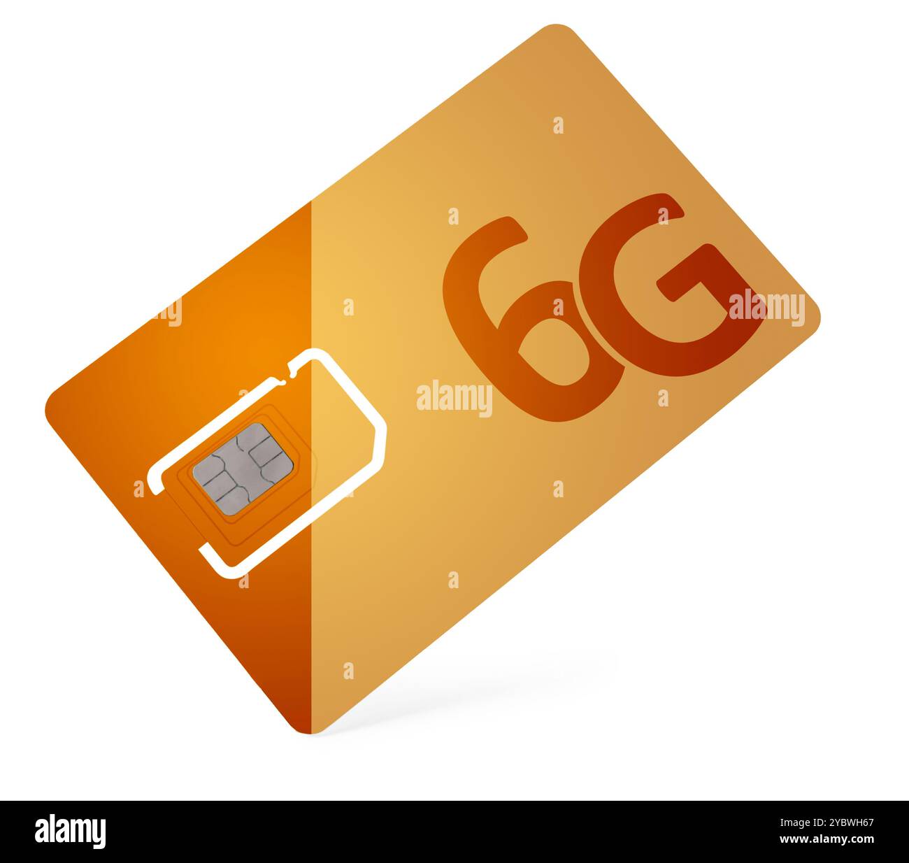 Orange 6G SIM card isolated on white Stock Photo - Alamy