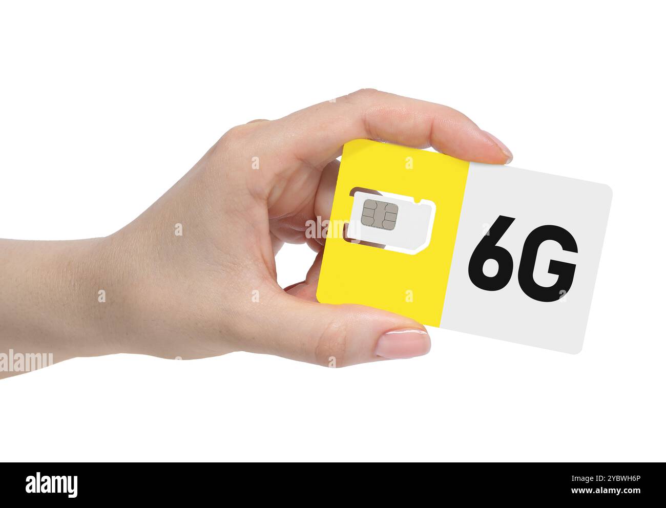 Hand holding futuristic mobile phone Cut Out Stock Images & Pictures ...