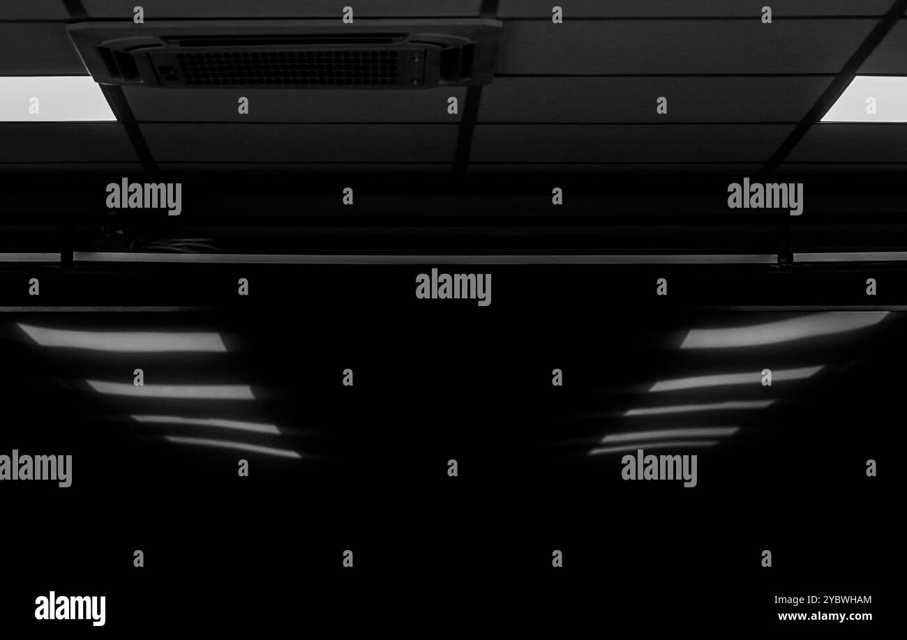 Reflections of lights Black and White Stock Photos & Images - Alamy