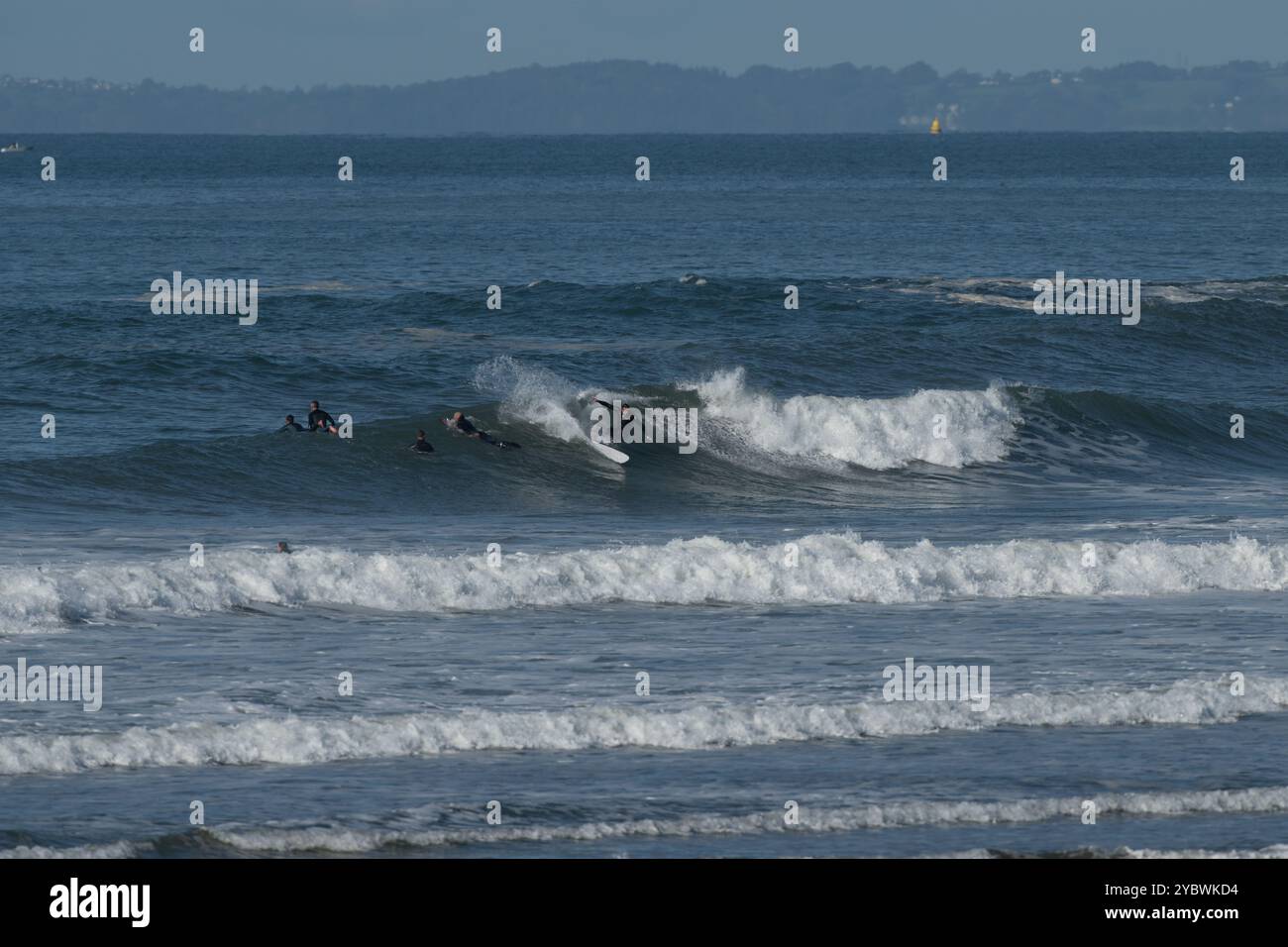 Surfing at Llangennith beach Gower, Wales Stock Photo - Alamy