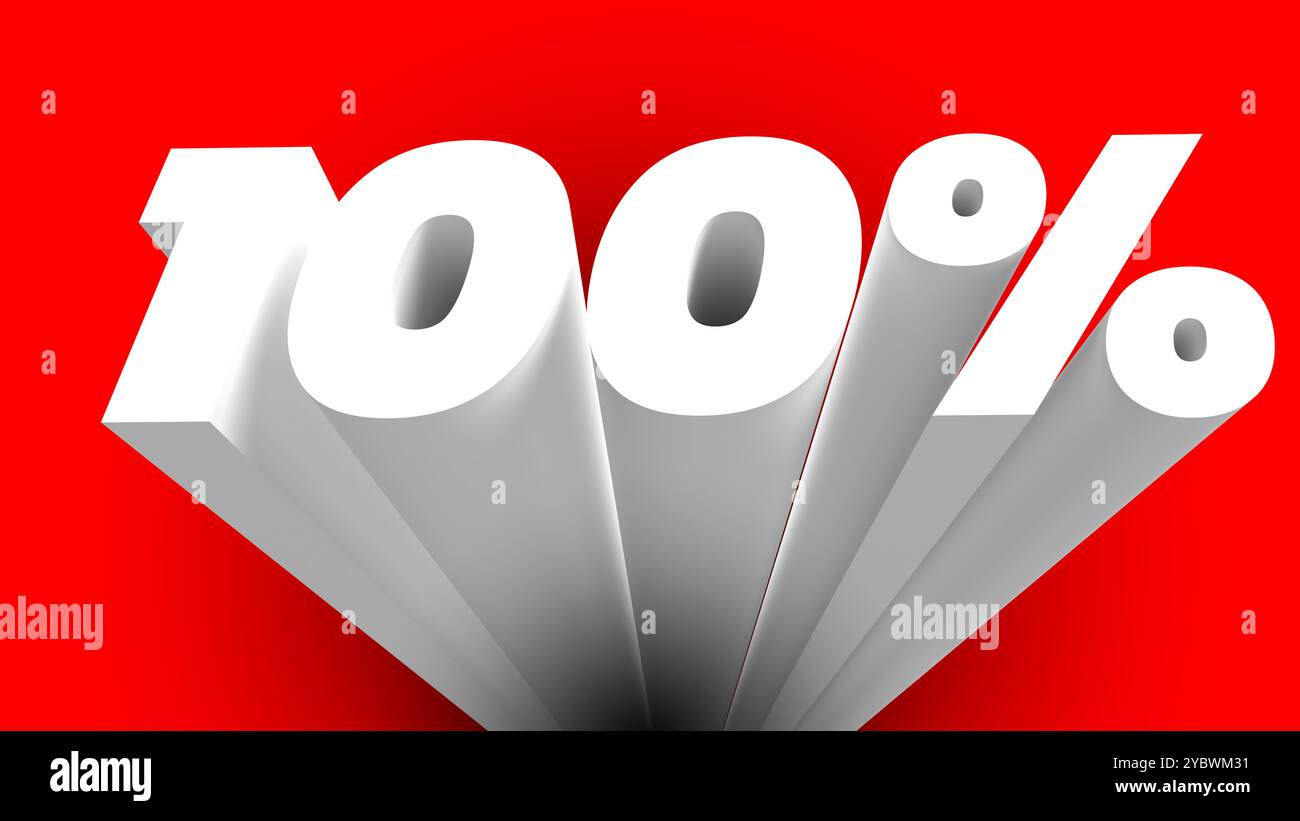 100 percent off 3d hi-res stock photography and images - Alamy