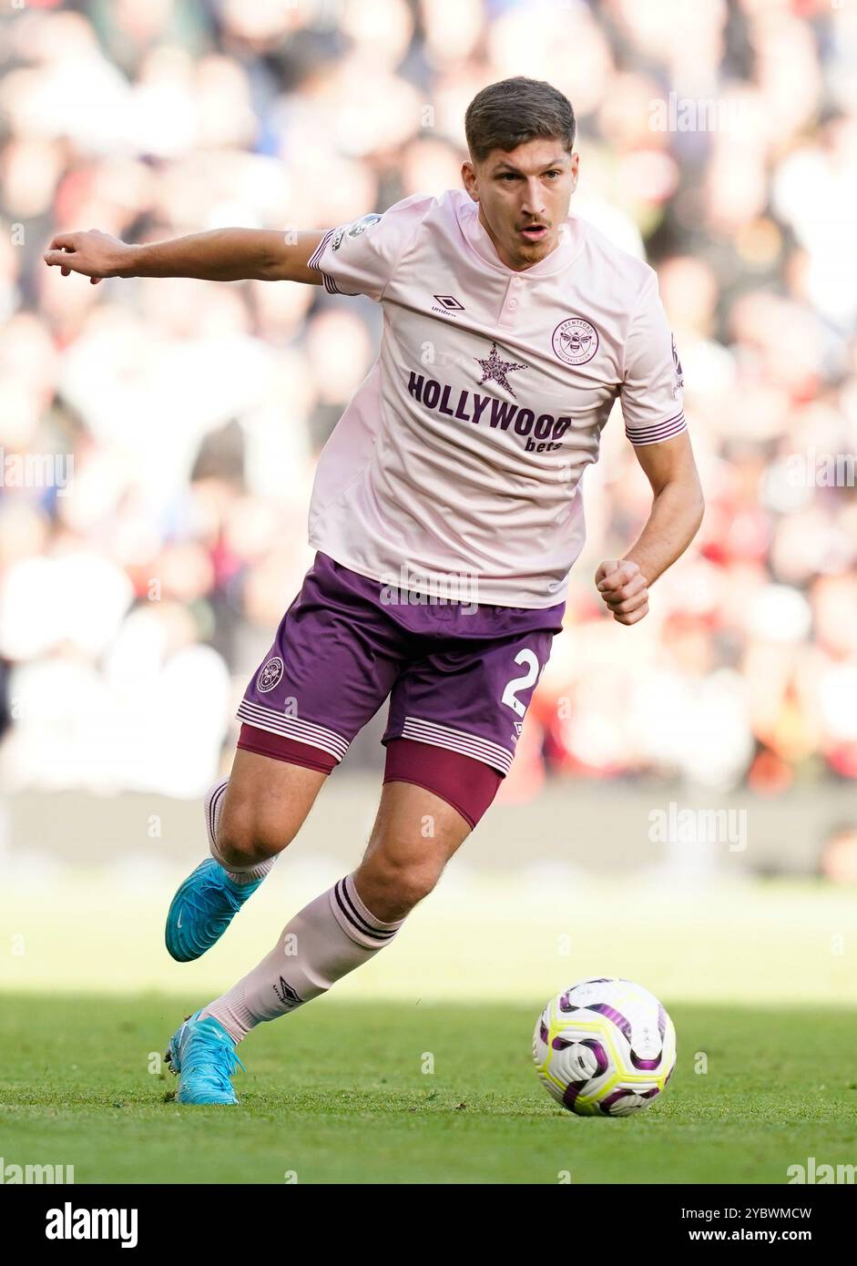 Manchester, England, 19th October 2024. Vitaly Janelt of Brentford ...