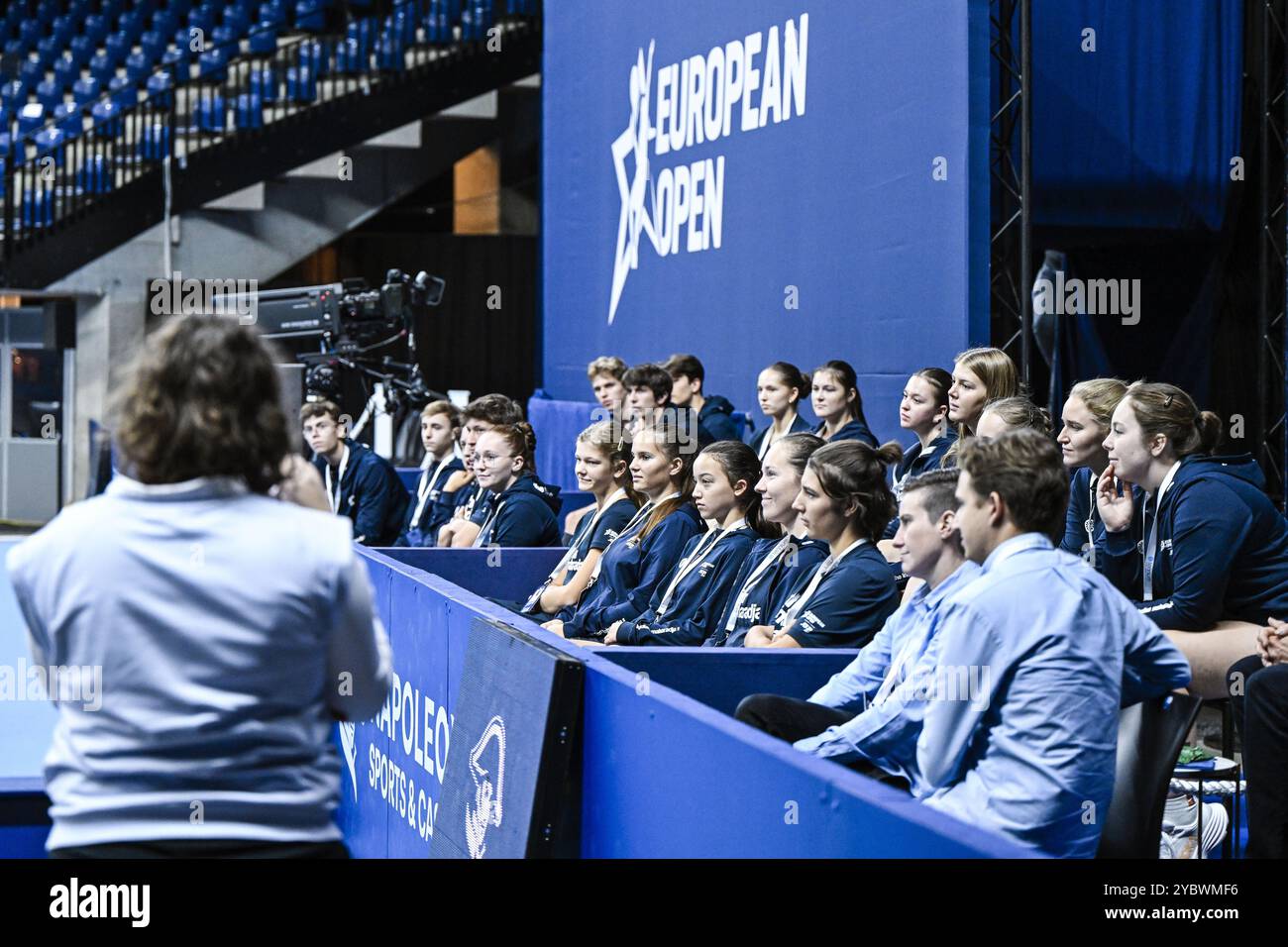 Ball girls and boys pictured at the ATP European Open Tennis tournament ...