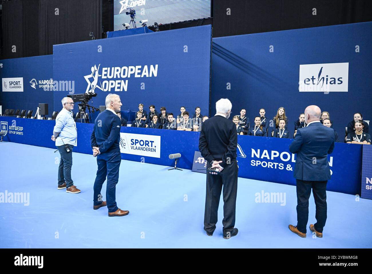 Ball girls and boys pictured at the ATP European Open Tennis tournament ...