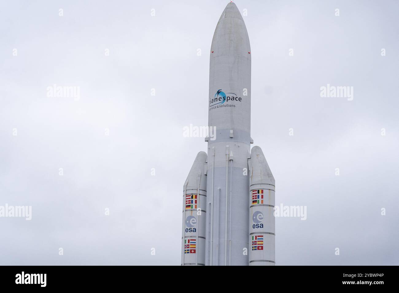 Illustration of an Ariane 5 rocket which is a former heavy space ...