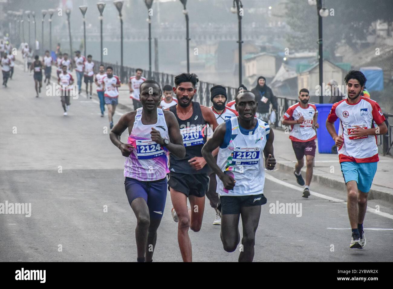 Athletes compete during the Kashmir's first International Marathon in ...