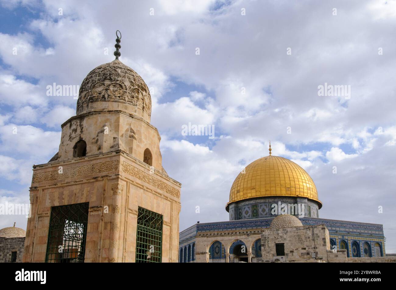 View of the exterior of the Dome of the Rock shrine on the Haram Al ...