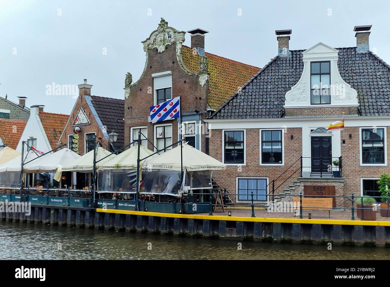 Historic centre of aquatic sports village Lemmer, Friesland ...