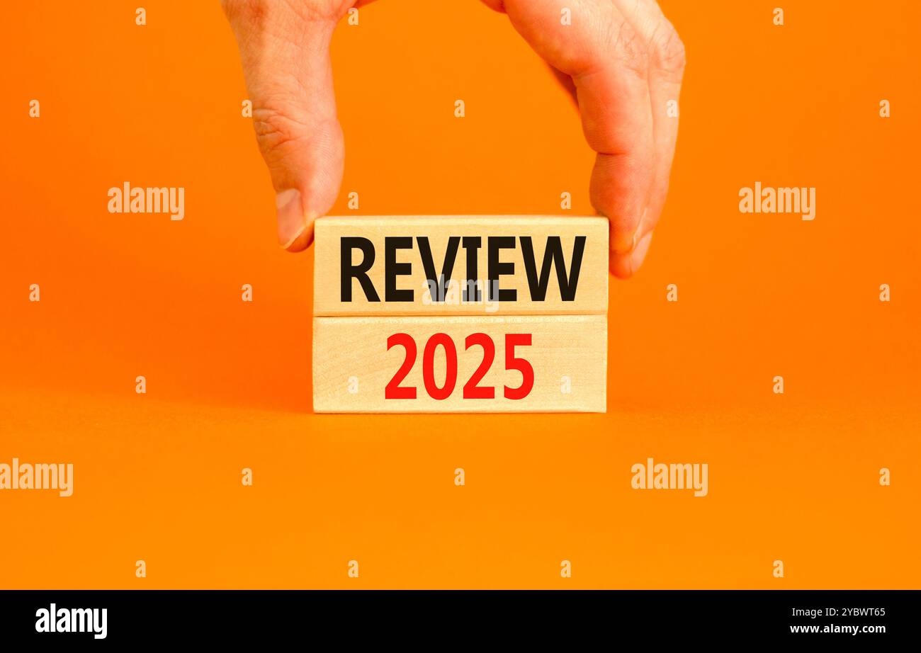Planning review 2025 new year symbol. Concept words Review 2025 on ...