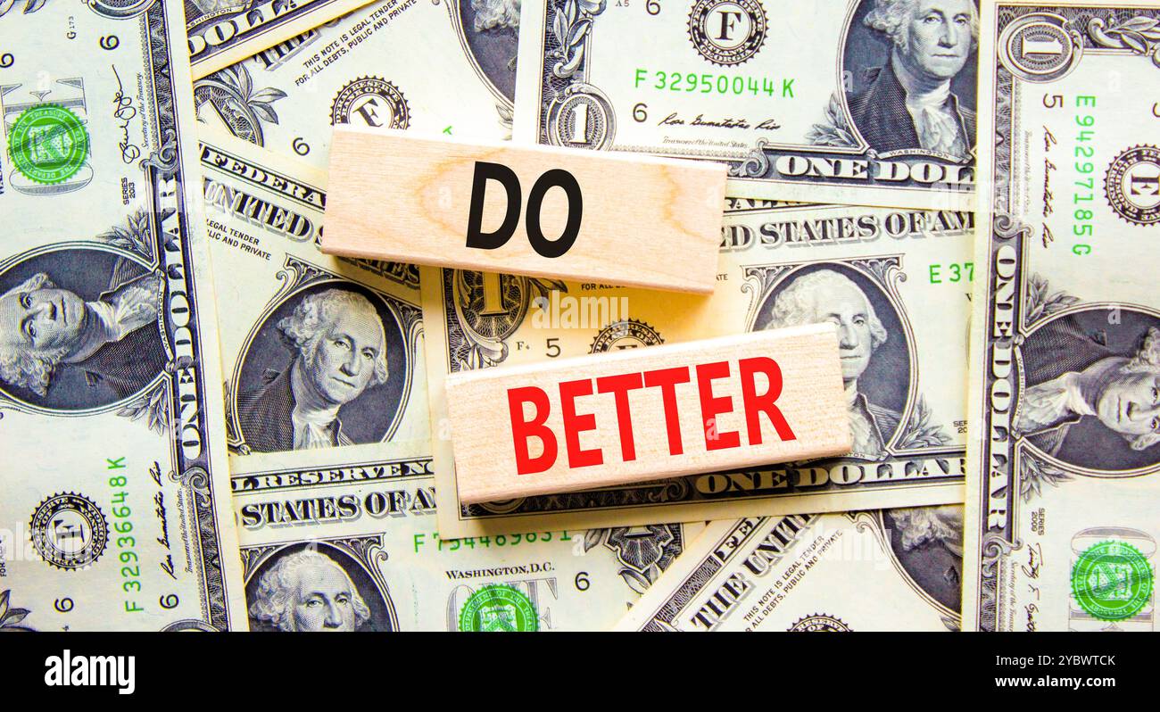 Do better symbol. Concept words Do better on beautiful wooden blocks ...