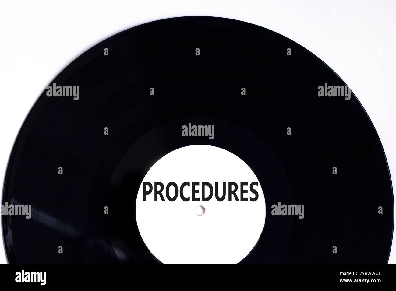 Procedures symbol. Concept word Procedures on beautiful black white ...
