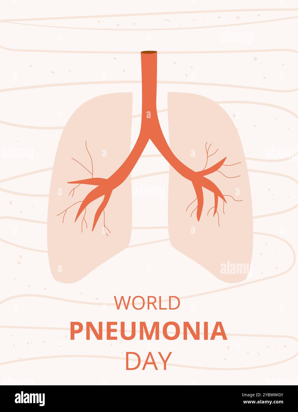 World Pneumonia Day banner. Lungs and text on background, symbolizing ...