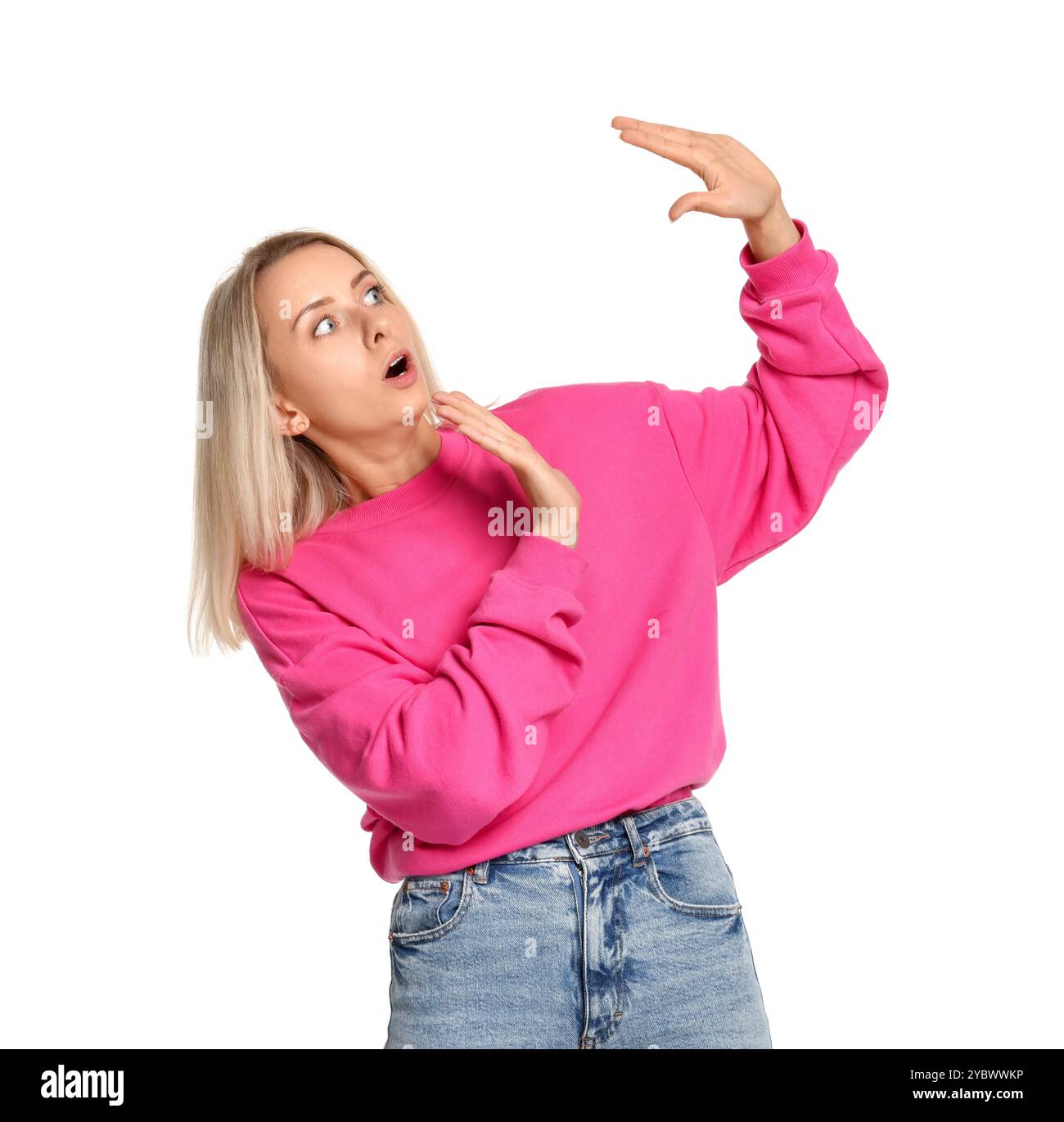 Female portrait isolated sad afraid hi-res stock photography and images ...