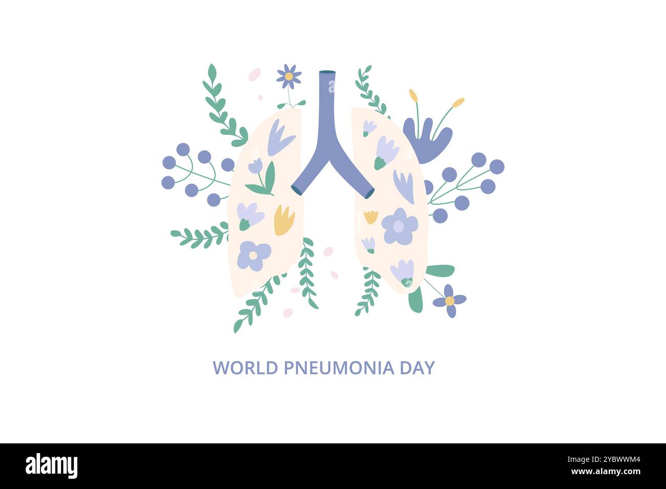 Promoting World Pneumonia Day template. Lungs and text, symbolizing ...