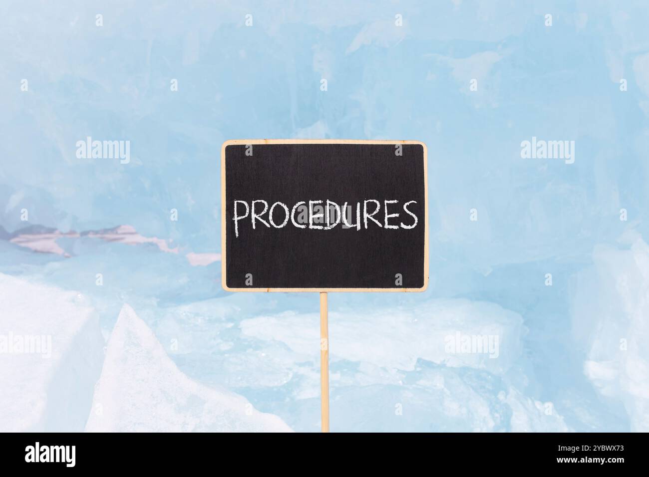 Procedures symbol. Concept word Procedures on beautiful chalk ...