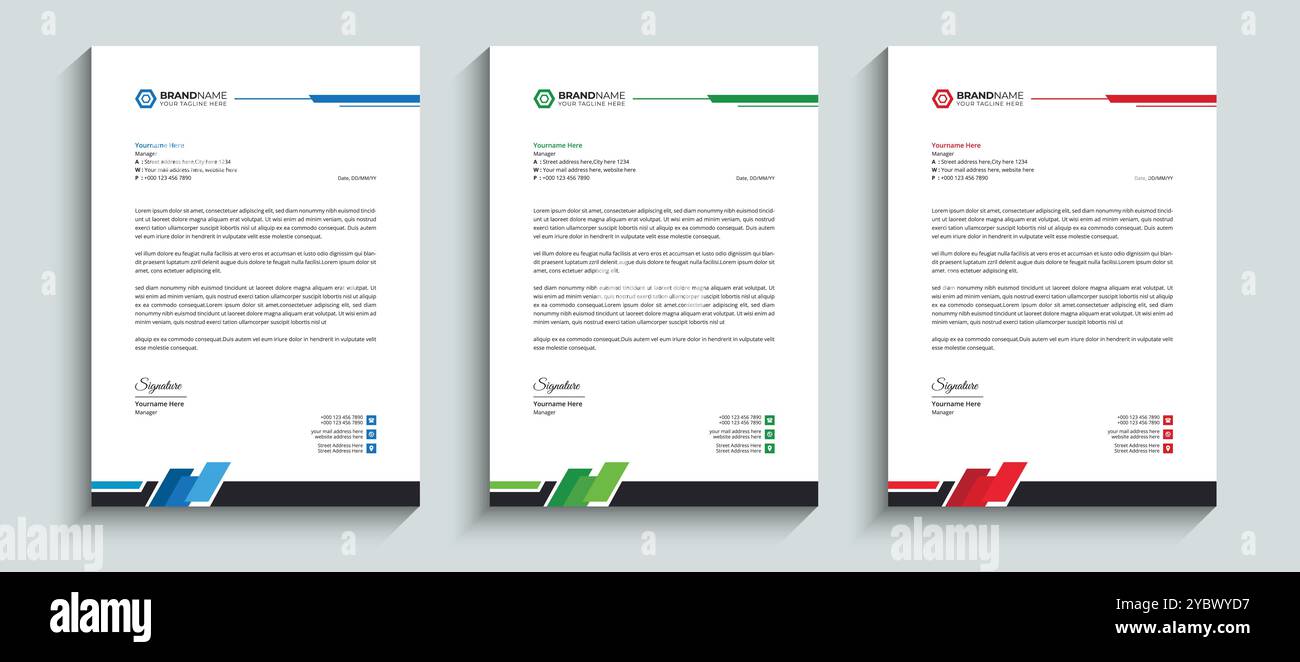 Minimal Simple and Clean business letterhead design template. Abstract ...