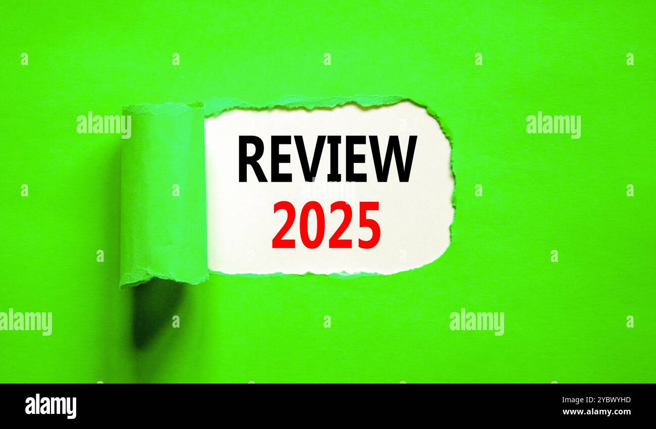 Planning review 2025 new year symbol. Concept words Review 2025 on ...