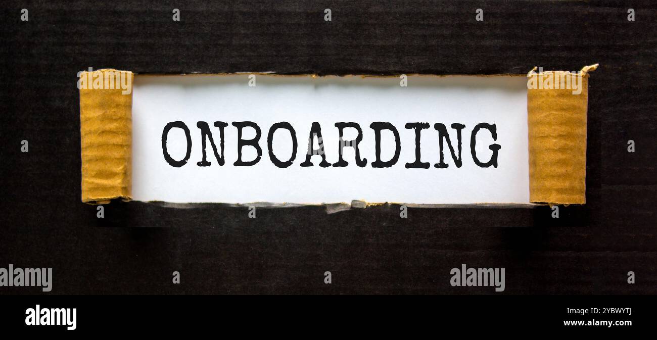 Onboarding success symbol. Concept word Onboarding on beautiful white ...