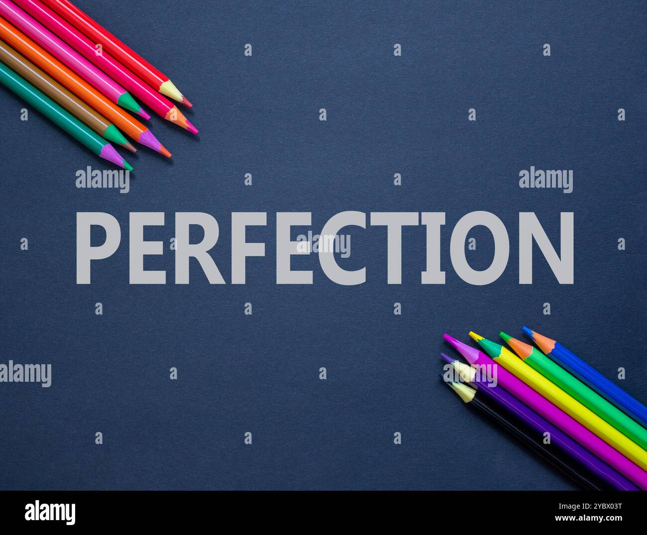 Perfection symbol. Concept word Perfection on beautiful black paper ...