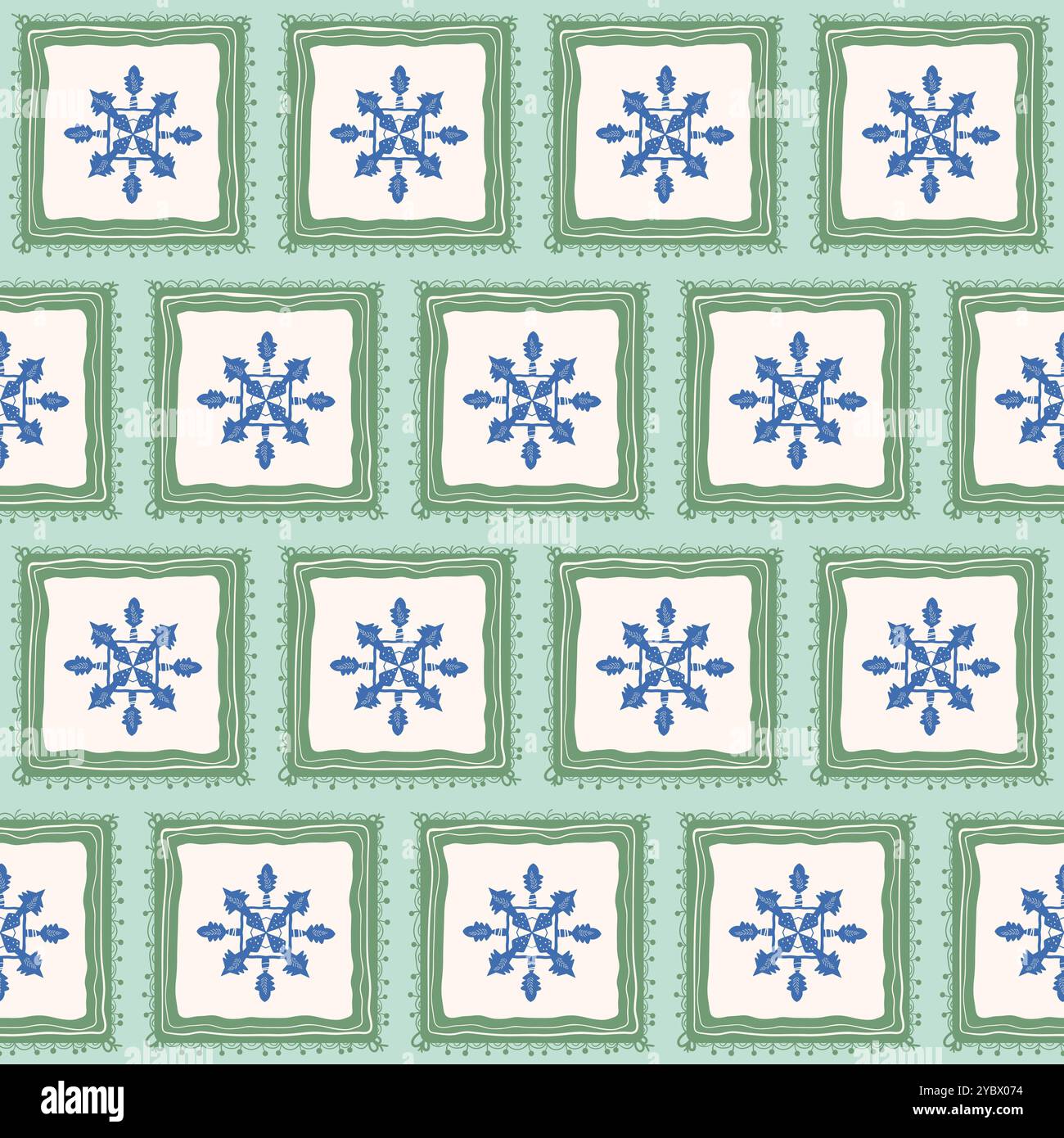 Snowflake seamless pattern. Surface pattern design xmas motif. Vector ...