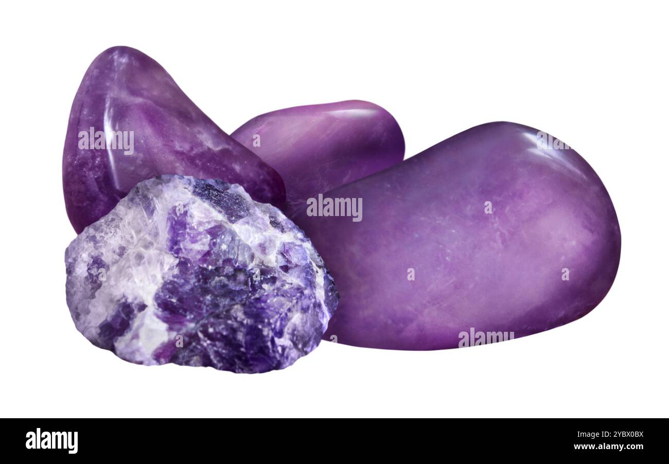 Amethyst isolated on white background Stock Photo - Alamy