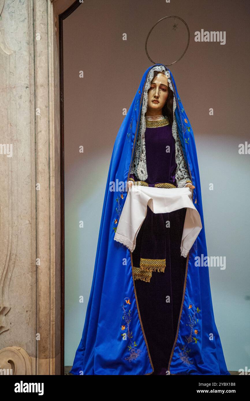 Lisbon, Portugal, March 1 2007, Statue of our Lady of Sorrows ...