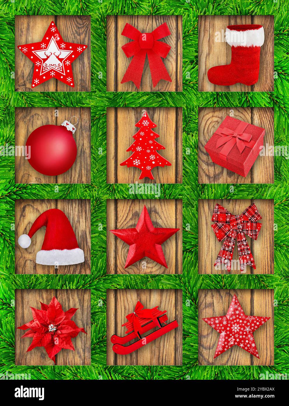 Vintage christmas frame collage hi-res stock photography and images - Alamy