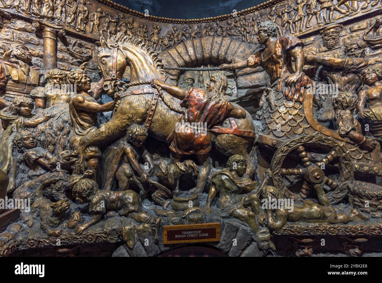 Sculptured mural by Frank Abraham depicts life before and during the ...