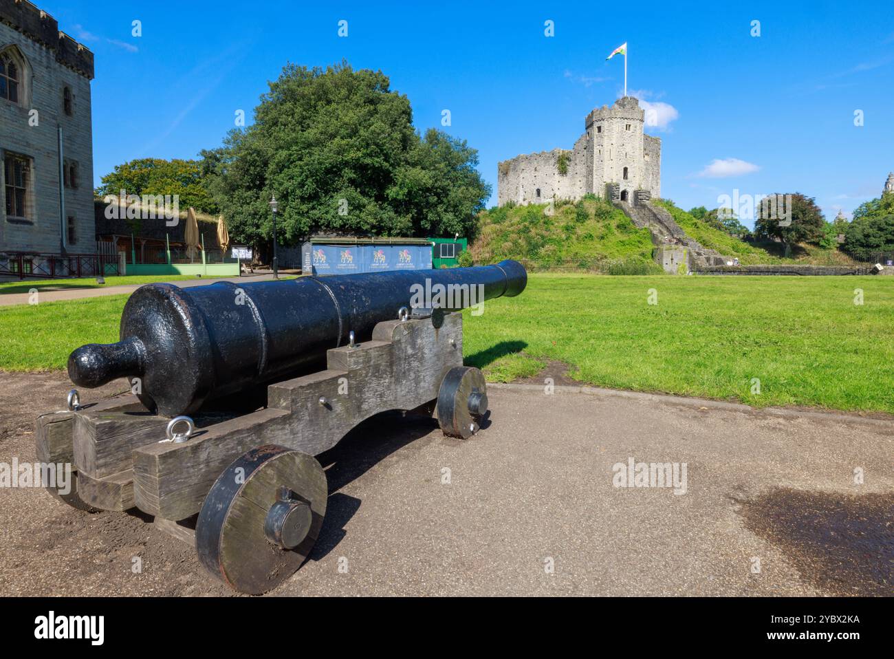A Bantry Bay 8-pounder French Cannon at Cardiff Castle, Wales, UK Stock ...