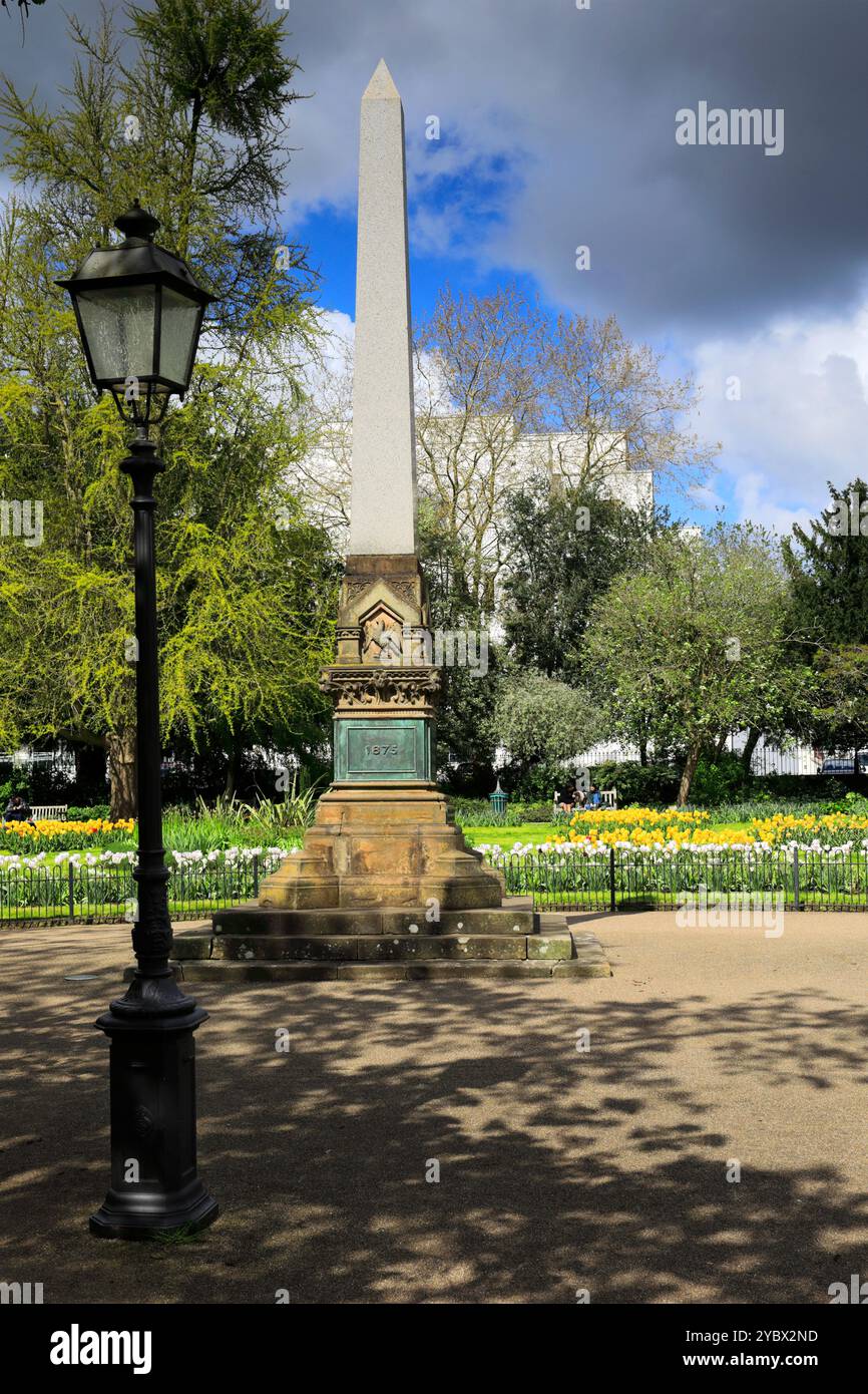 The Edward Willes Obelisk in Jephson Gardens, Royal Leamington Spa Town ...