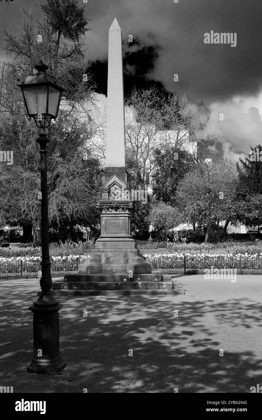 The Edward Willes Obelisk in Jephson Gardens, Royal Leamington Spa Town ...