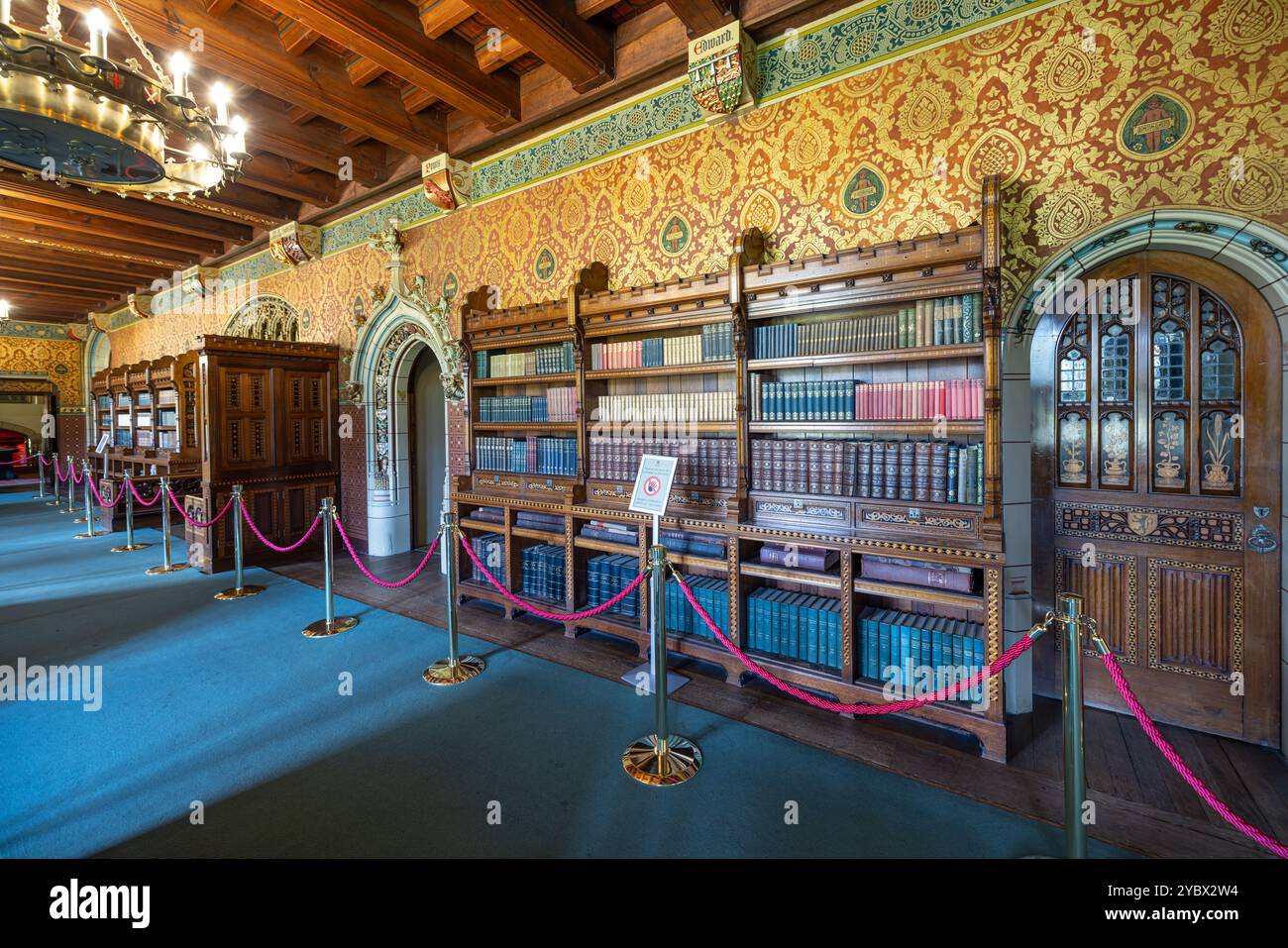 Cardiff Castle library, Cardiff, wales, UK Stock Photo - Alamy