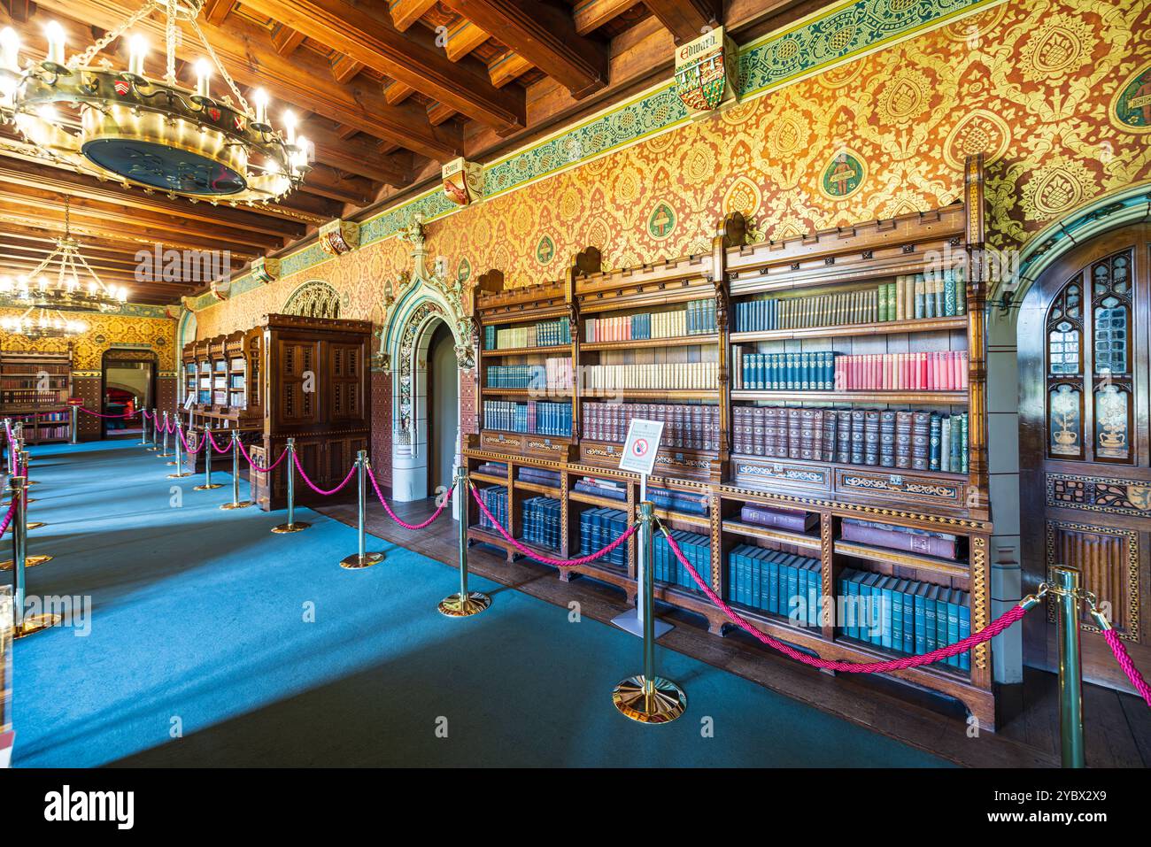 Cardiff Castle library, Cardiff, wales, UK Stock Photo - Alamy