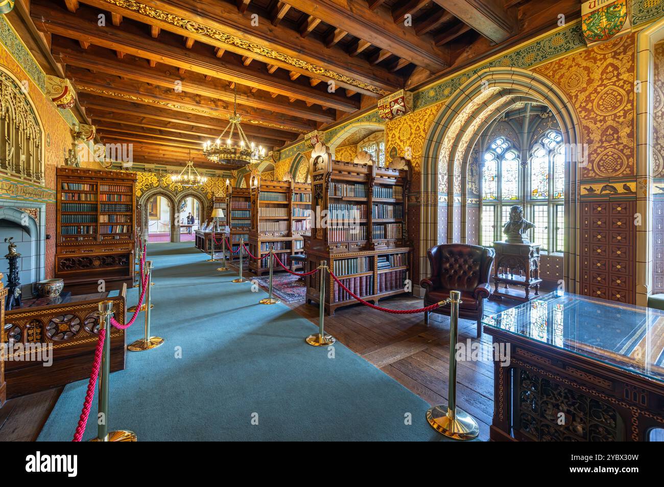 Cardiff Castle library, Cardiff, wales, UK Stock Photo - Alamy