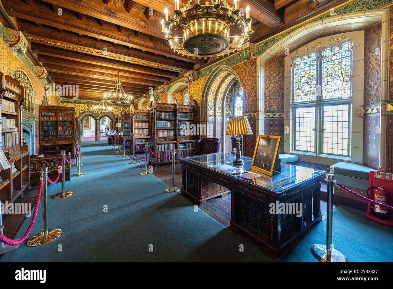 Cardiff Castle library, Cardiff, wales, UK Stock Photo - Alamy