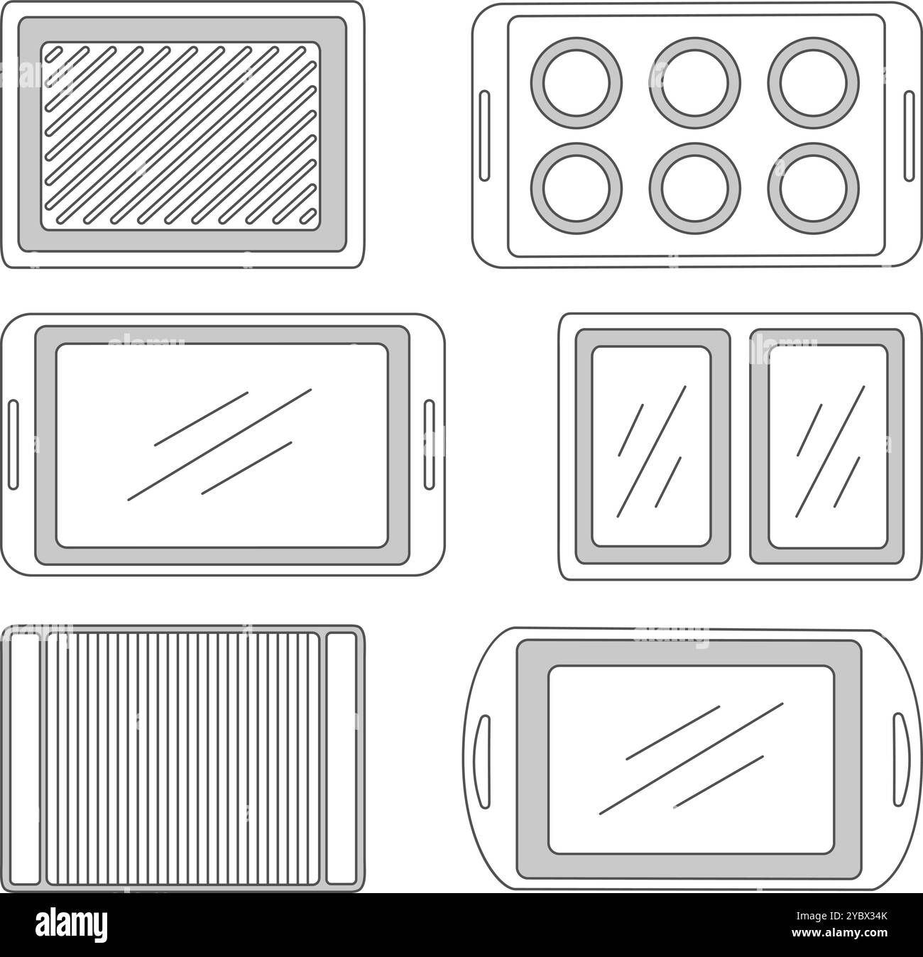 Oven tray preparation Stock Vector Images - Alamy