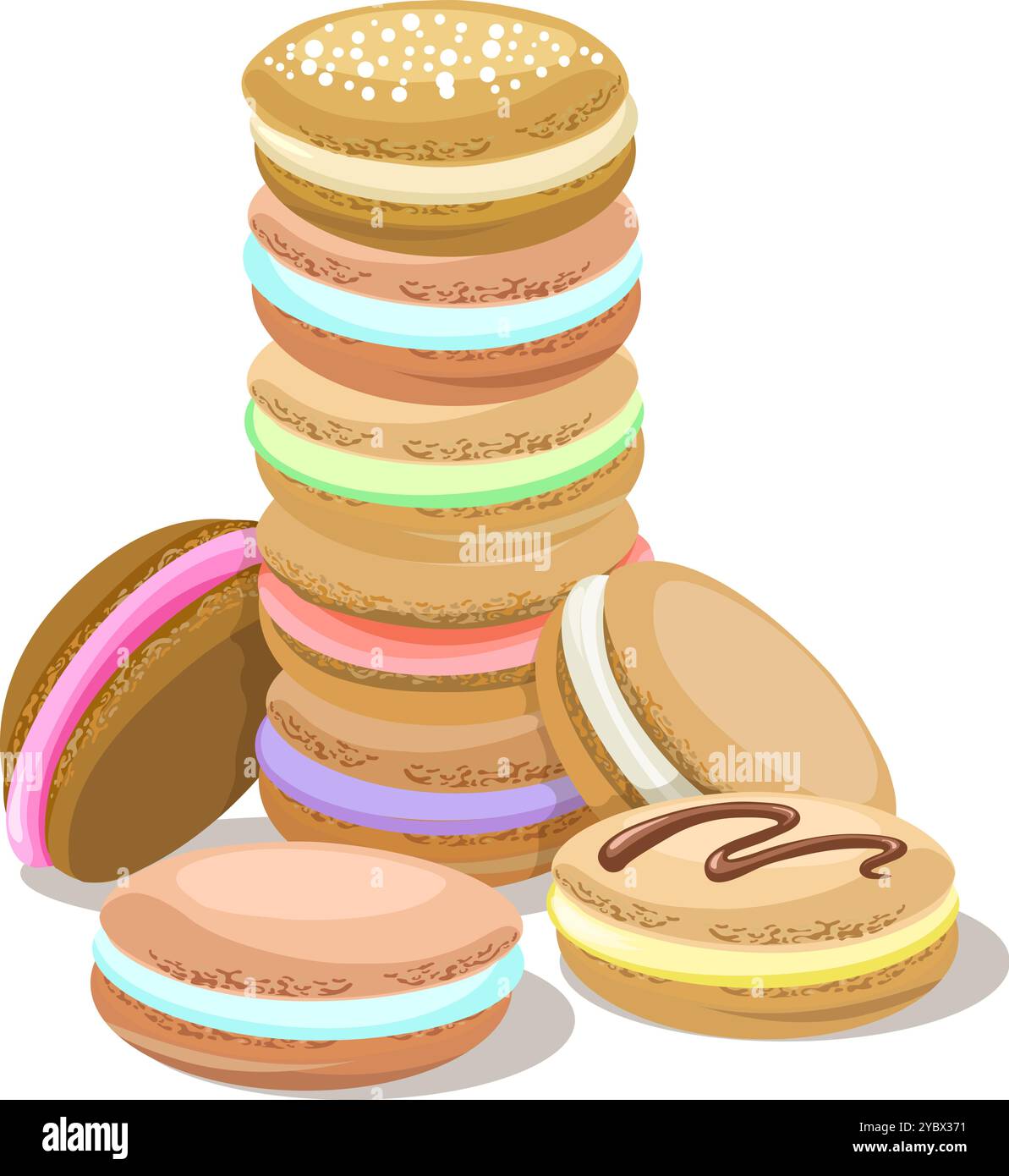 Macaron tower emblem Stock Vector Image & Art - Alamy