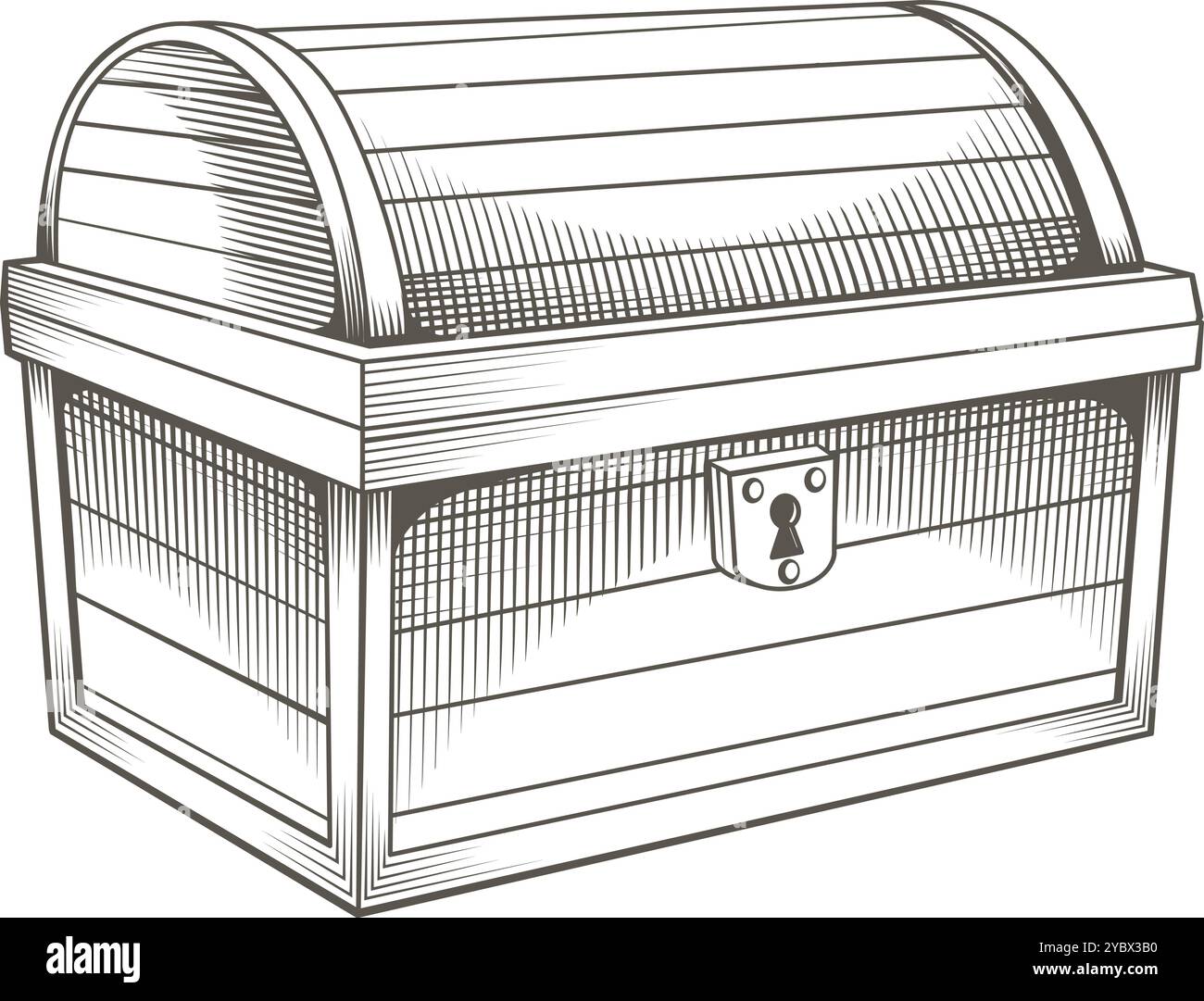 Locked chest box drawn Stock Vector Image & Art - Alamy