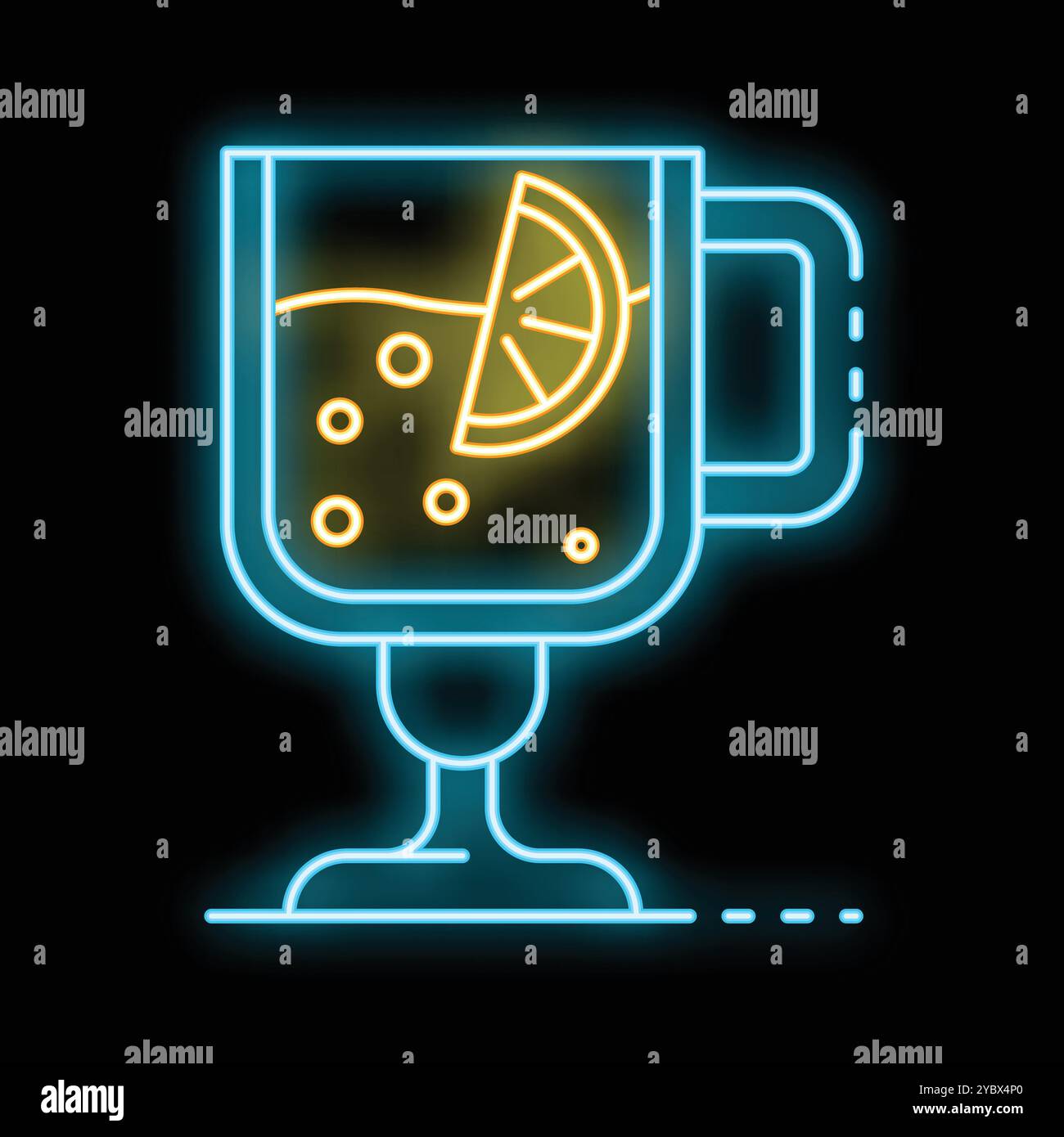 Neon irish coffee cocktail Stock Vector Images - Alamy