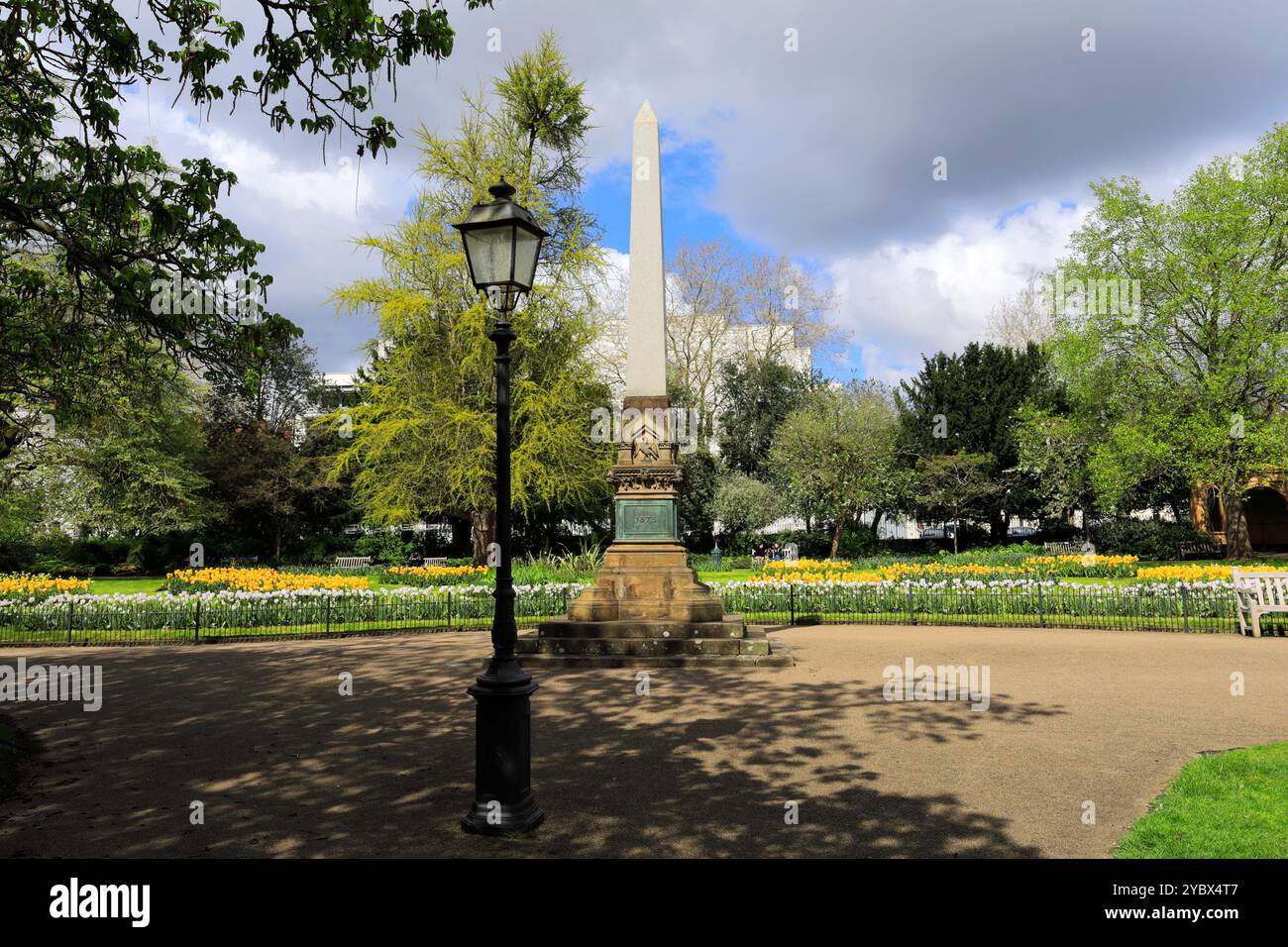 The Edward Willes Obelisk in Jephson Gardens, Royal Leamington Spa Town ...