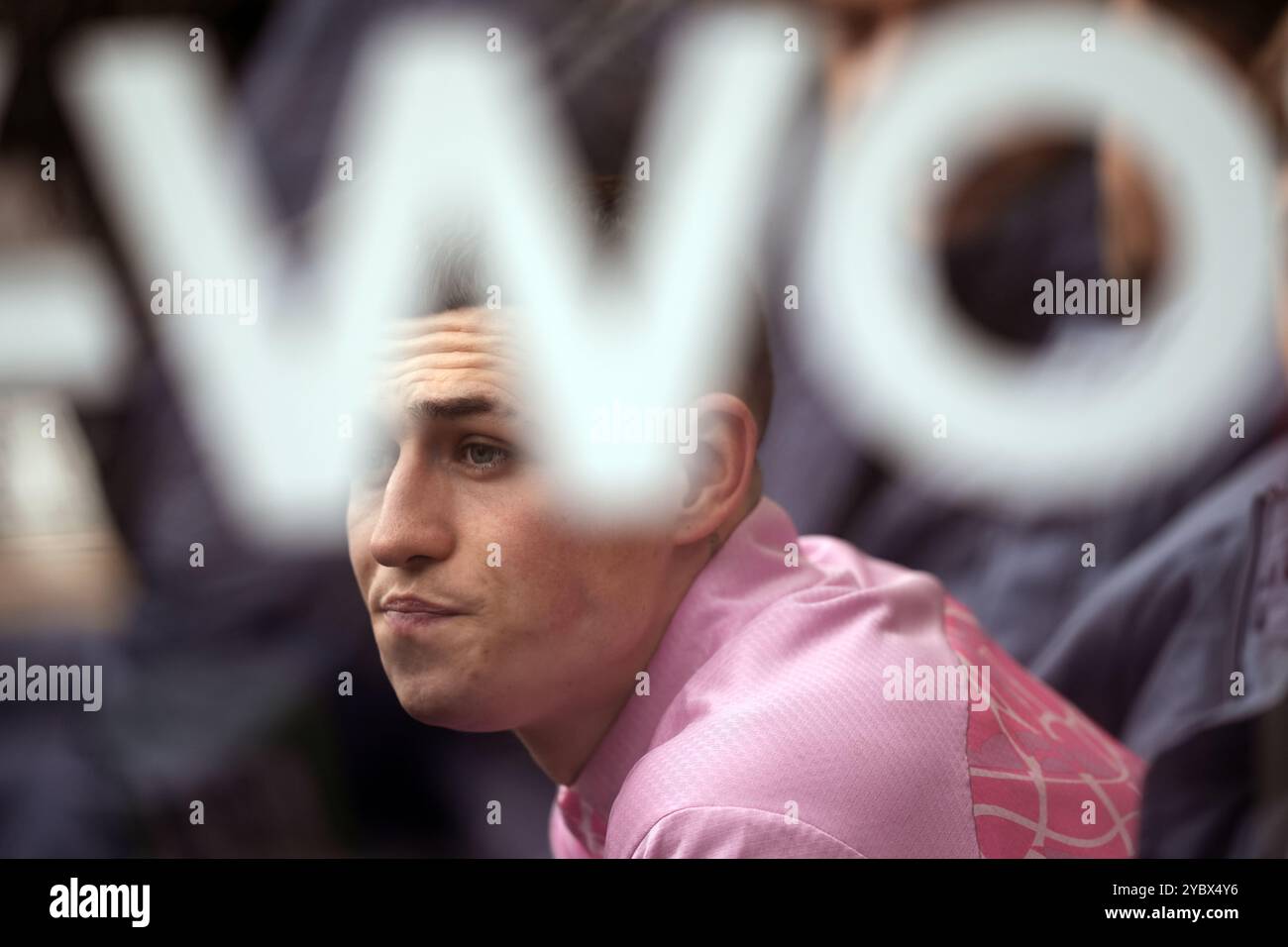 Manchester City's Phil Foden on the bench during the Premier League ...