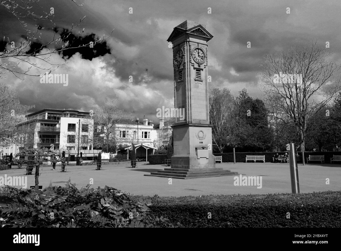 The Clock Tower memorial in Jephson Gardens, Royal Leamington Spa ...
