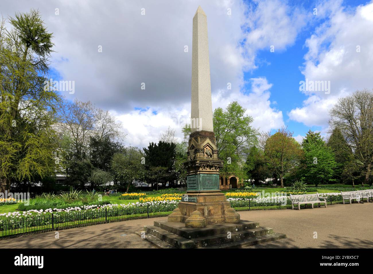 The Edward Willes Obelisk in Jephson Gardens, Royal Leamington Spa Town ...