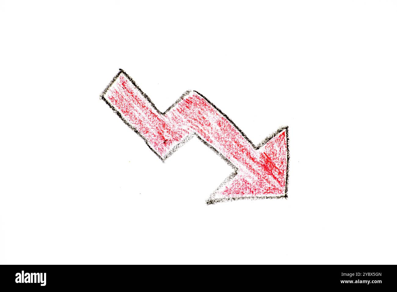 Downward trend graphic Cut Out Stock Images & Pictures - Alamy