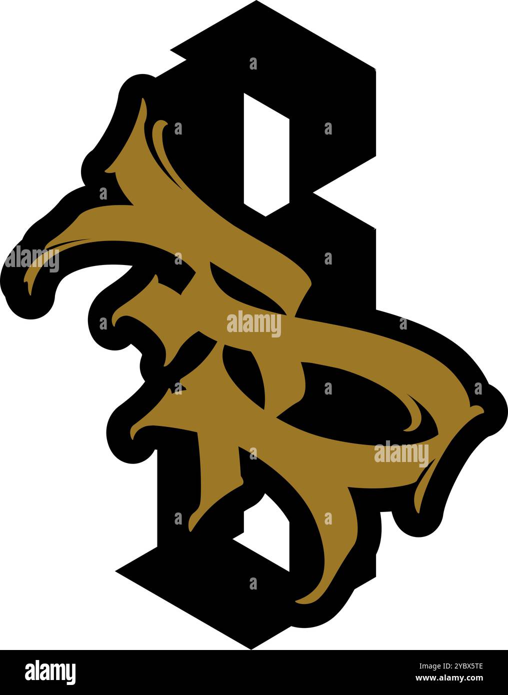 Letter B Graffiti Style