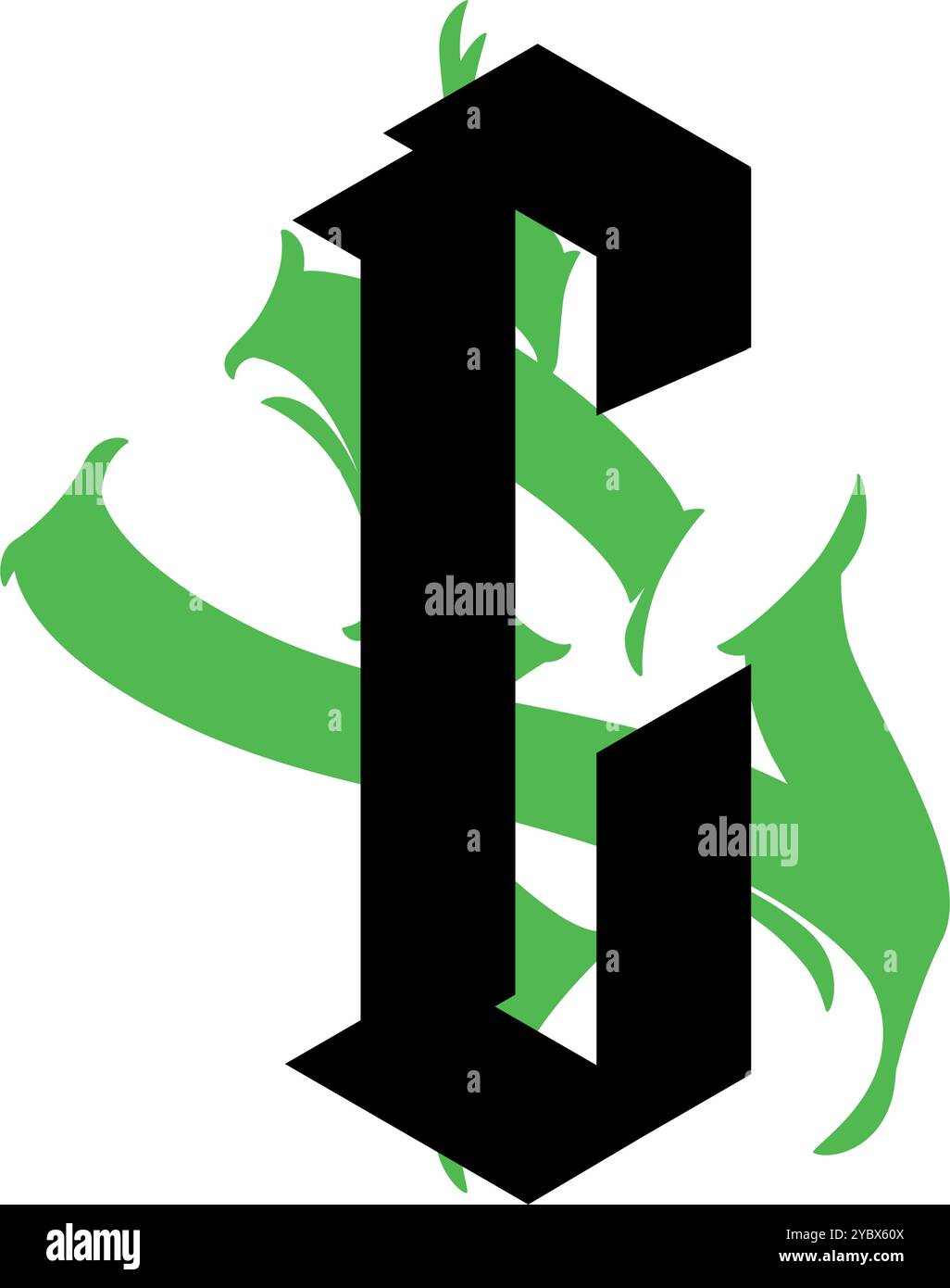 Gothic, letter C. Vector. Graffiti, tags in Gothic medieval style ...