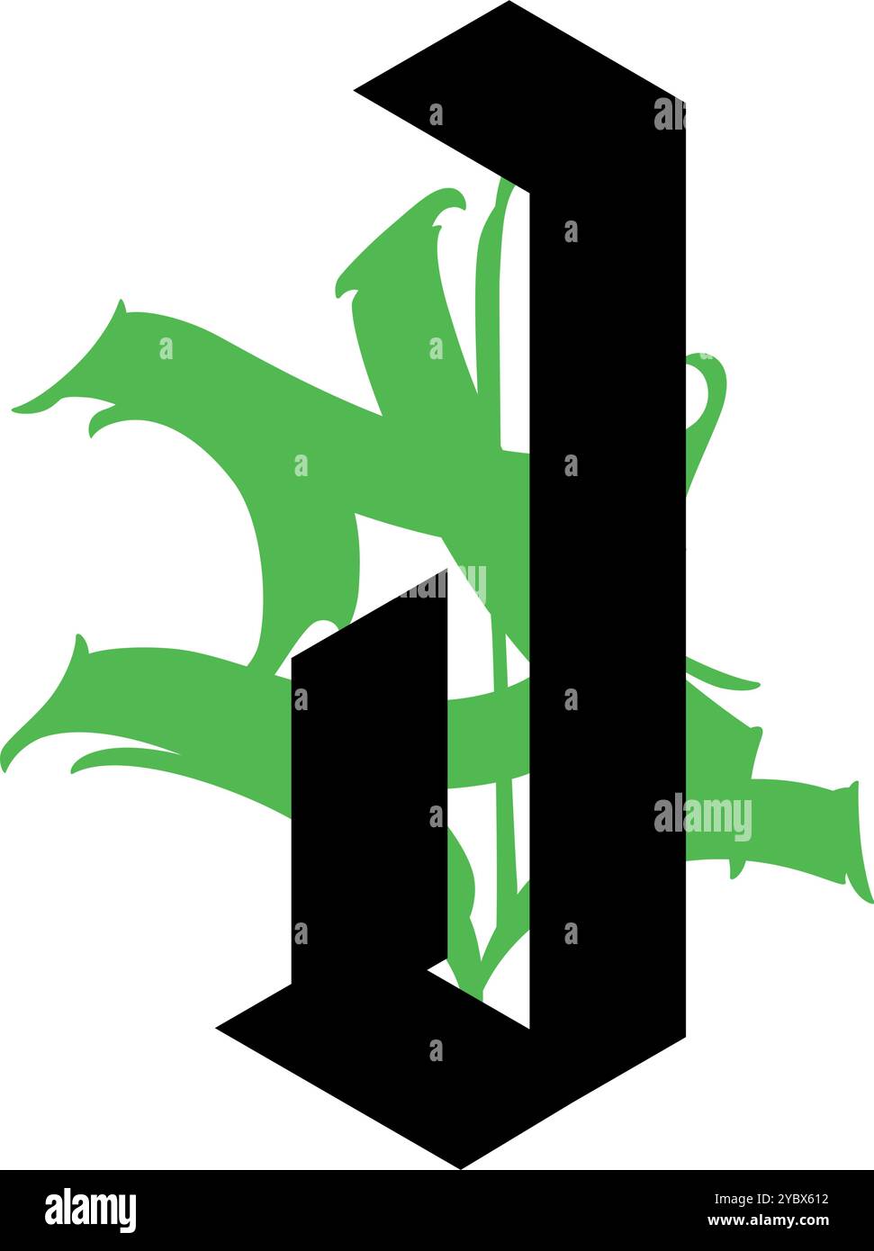 Gothic, letter J. Vector. Graffiti, tags in Gothic medieval style ...