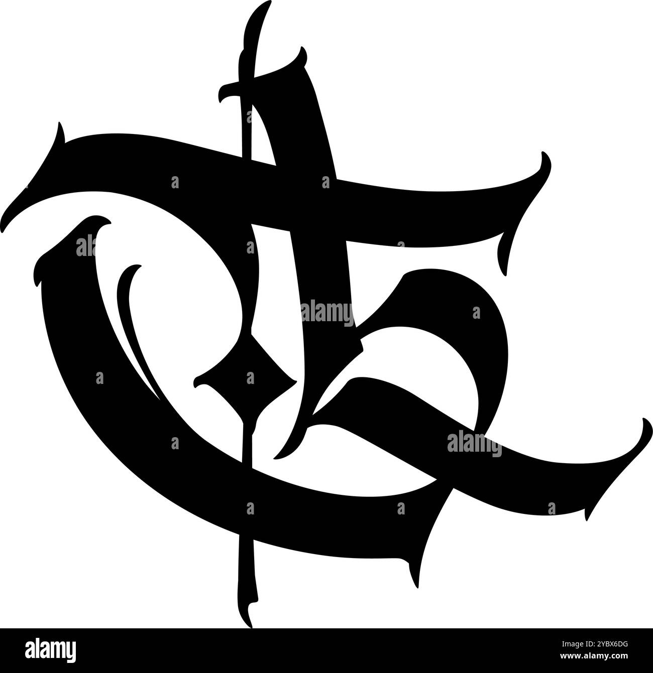 Letter T in graffiti and gothic style. Vector. Graffiti, tag and ...