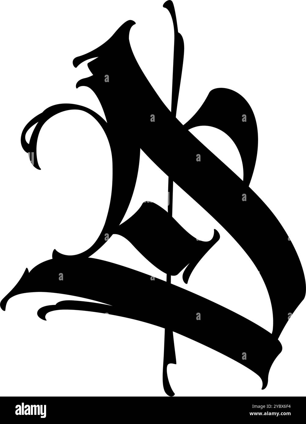 Letter O in graffiti and gothic style. Vector. Graffiti, tag and ...